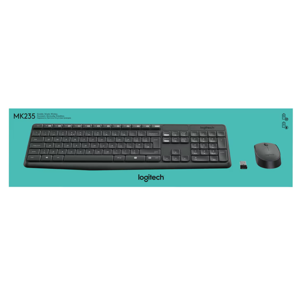 Tastiere Logitech MK235 Wireless Desktop Combo QWERTY US